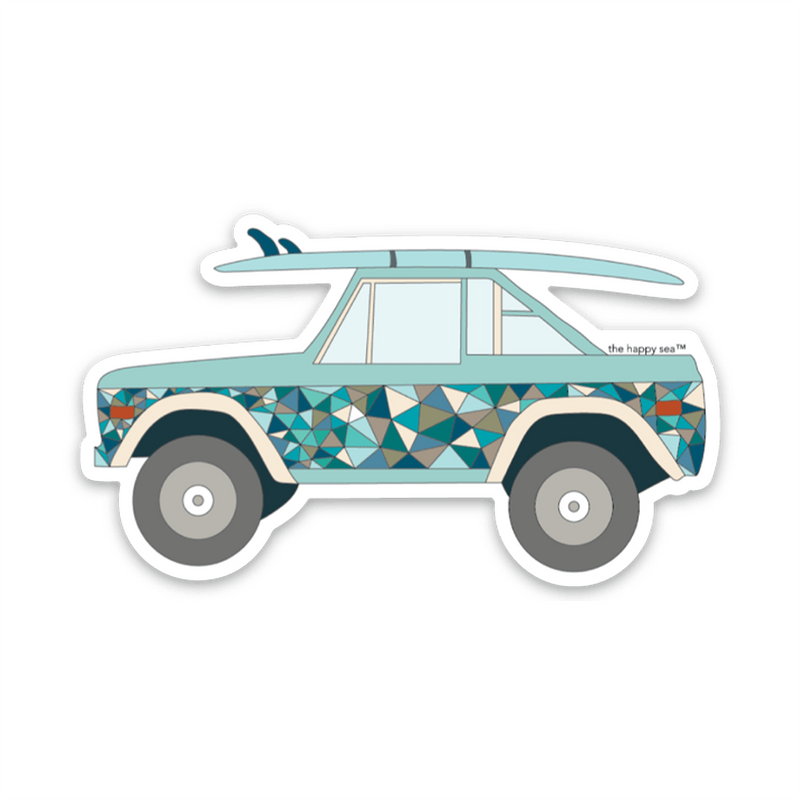 The Happy Sea UV Protected, Weather Resistant Vinyl Sticker