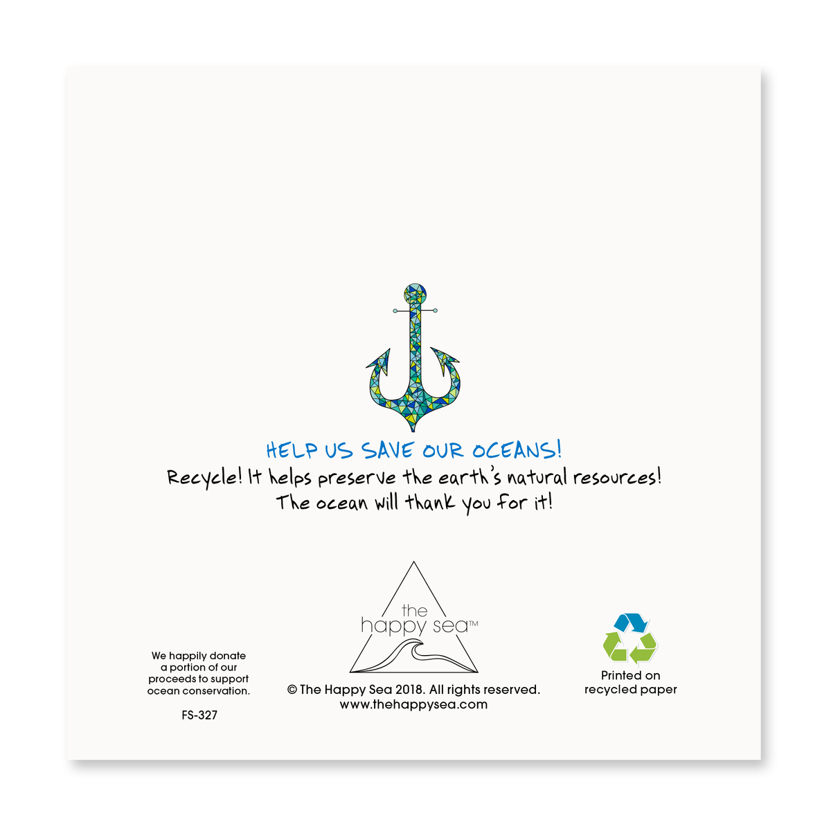 The Happy Sea, 'Forever My Anchor', Anchor Greeting Card